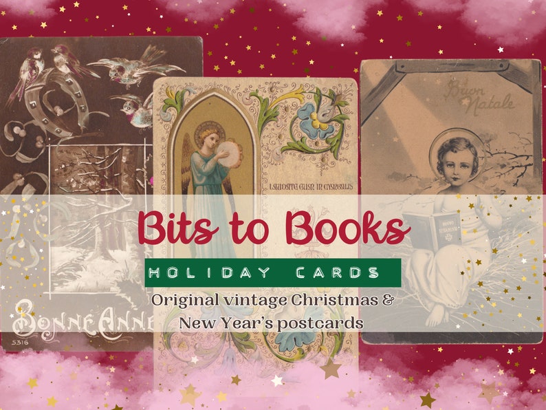 Printable Vintage Christmas Cards Holiday Ephemera - Etsy