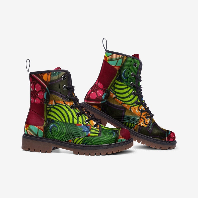 Vibrant Jungle Canvas Combat Casual Lightweight Boots - Etsy