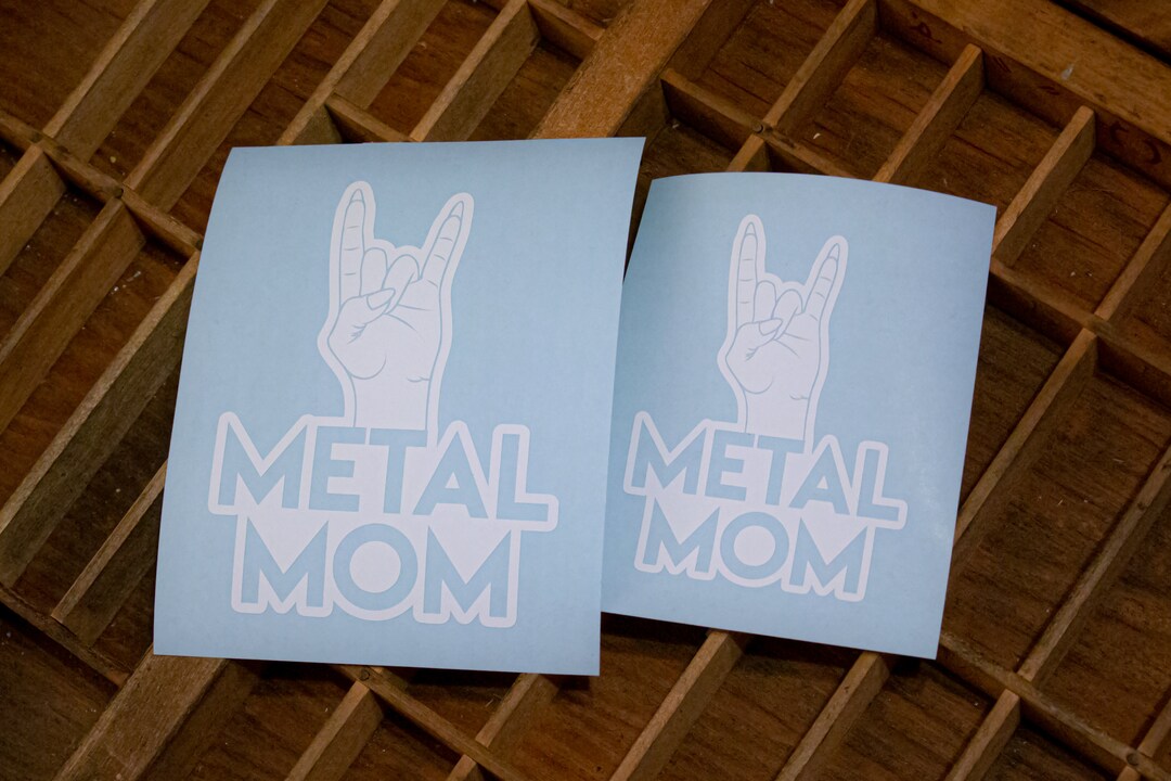 Metal Mom Decal - Etsy