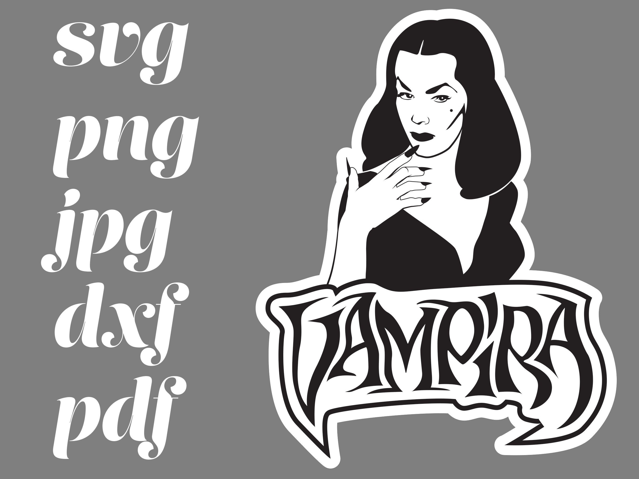 Vampira SVG for Cricut/silhouette DIY Shirts, Tote Bags and Decals - Etsy