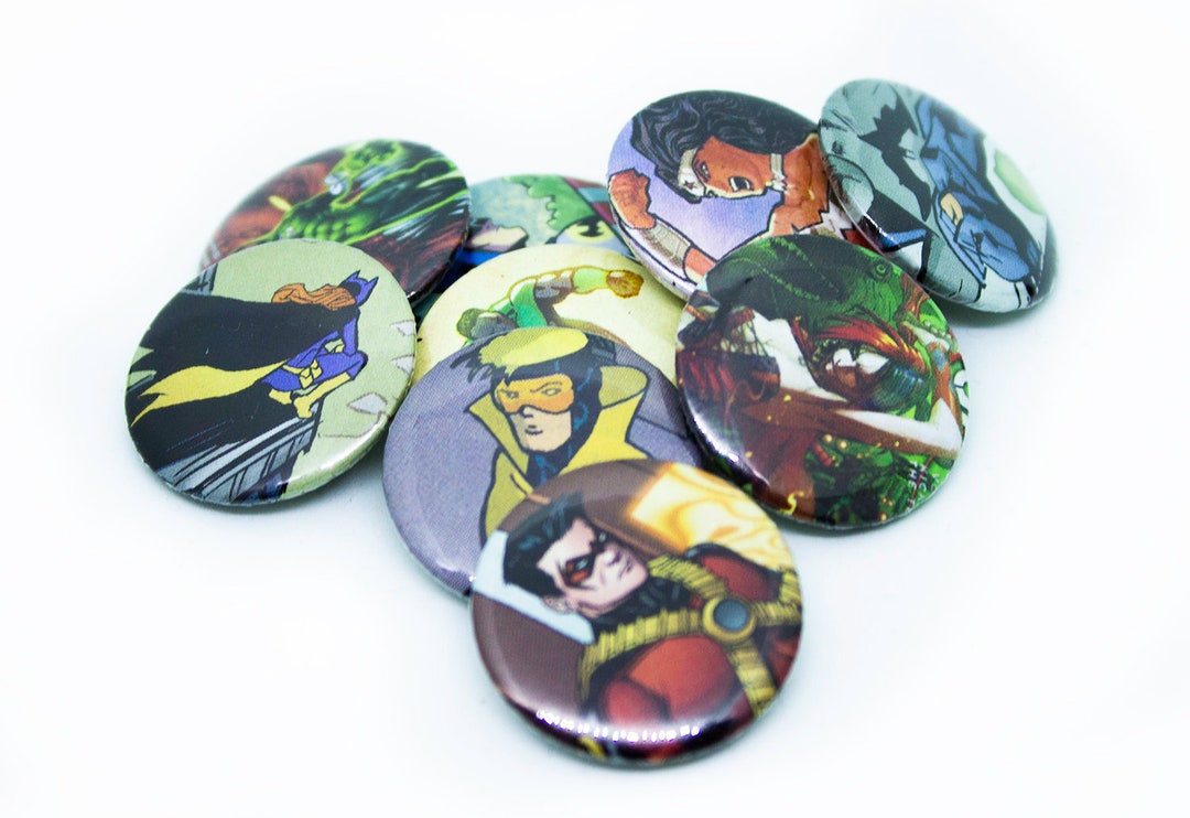 Small DC Comics Buttons - Etsy