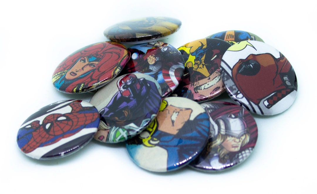 Small Marvel Buttons - Etsy