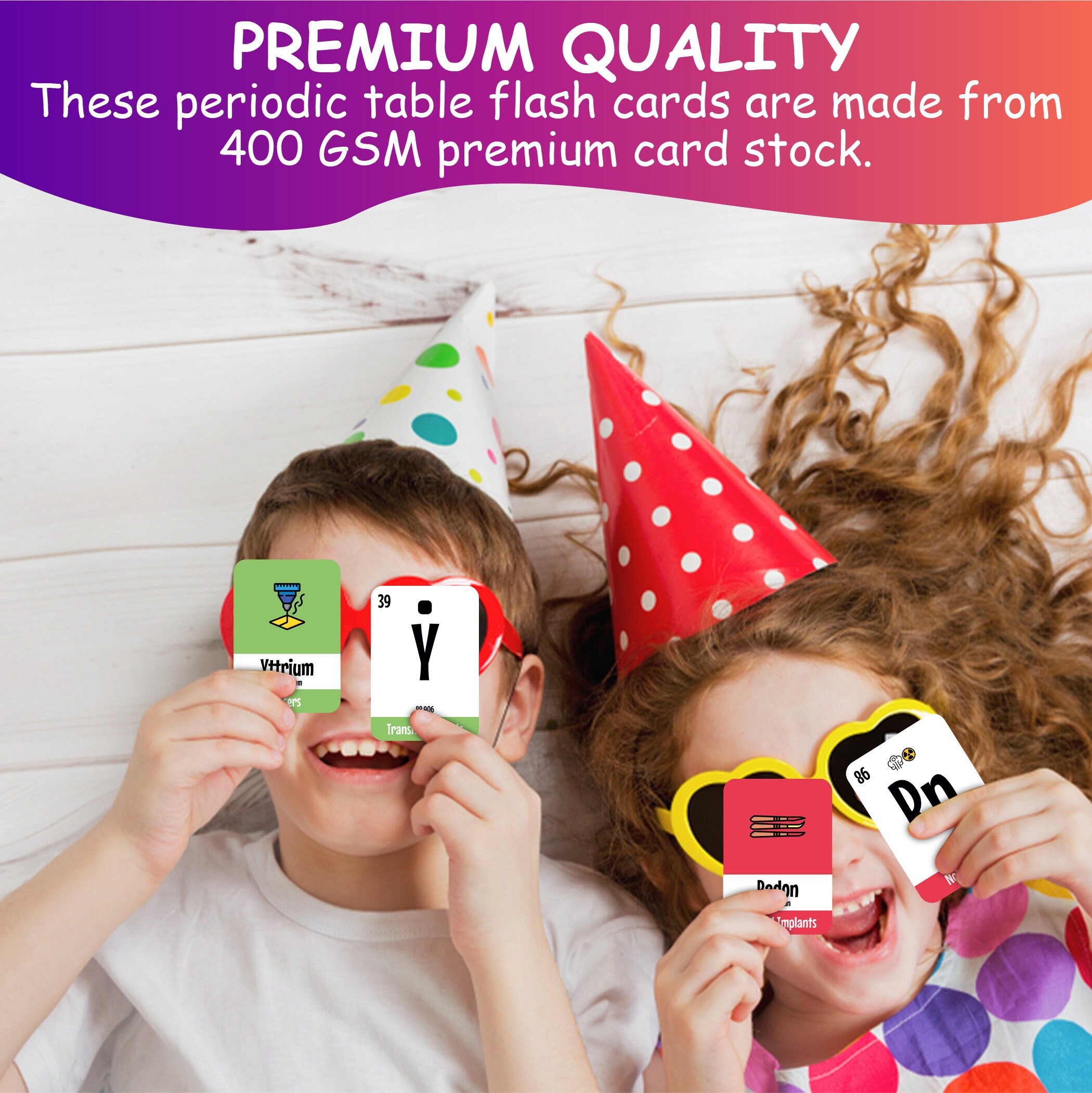 Zastique Tableau périodique des éléments Flash Cards for Kids Jeu de ...