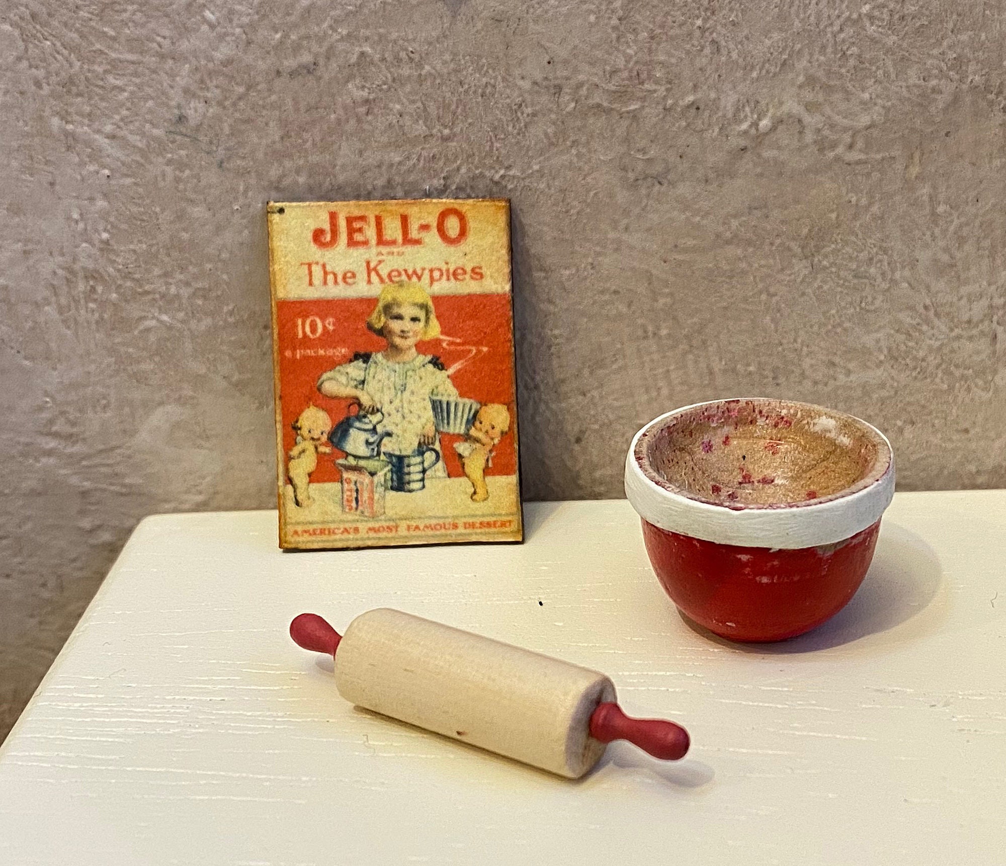 Miniature Dollhouse ANTIQUE Jello SIGN 1:12 RED White Kewpies | Etsy