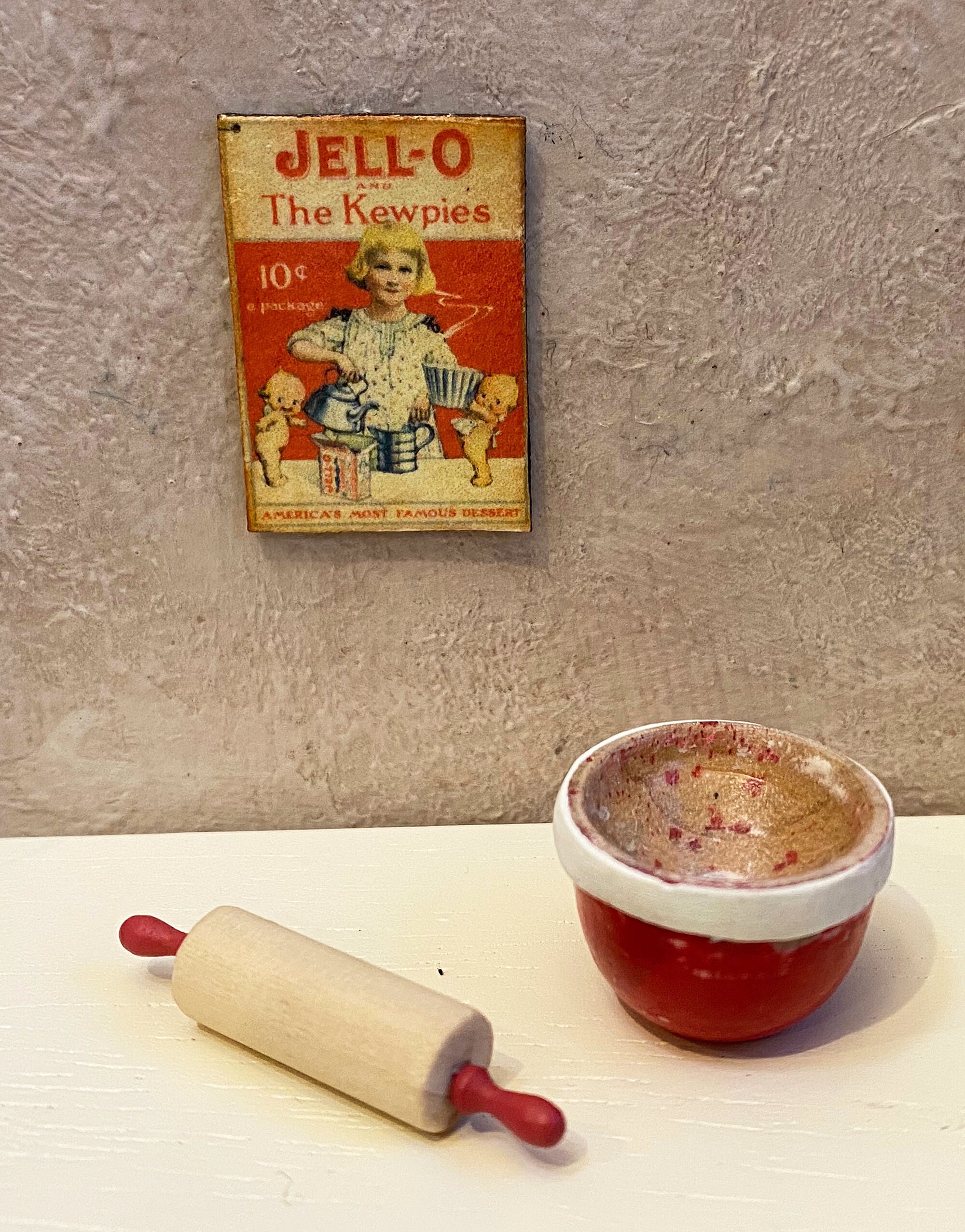 Miniature Dollhouse ANTIQUE Jello SIGN 1:12 RED White Kewpies | Etsy