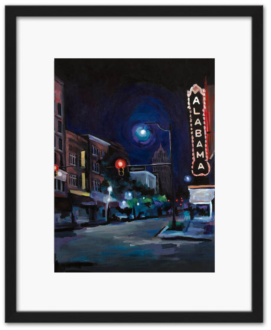 Alabama Theatre at Night, Sommer Simpson, Artist-signed Print ...