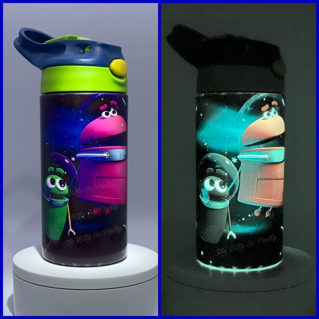 Story Bots Glow in the Dark Steel Water Bottle Tumbler UV Color ...
