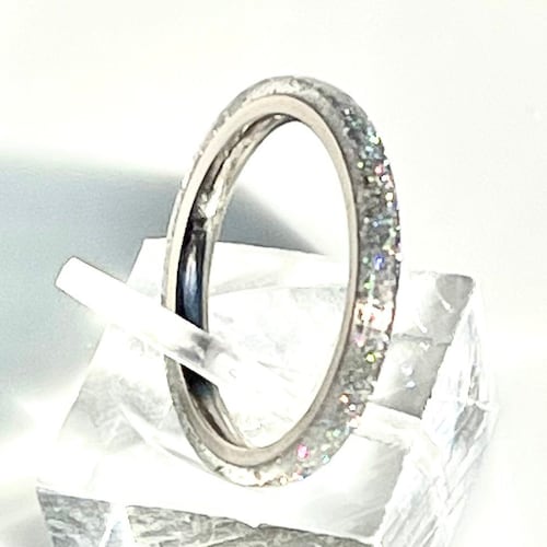 Diamondcast Stacking Rings Resin Ring Diamond Dust | Etsy