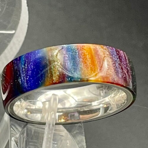 Diamondcast Stacking Rings Resin Ring Diamond Dust | Etsy