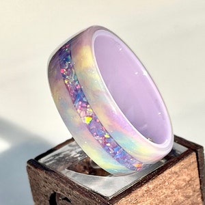 Unicorn Poop Ring With Opal Inlay - Diamond Dust Ring - Diamondcast ...