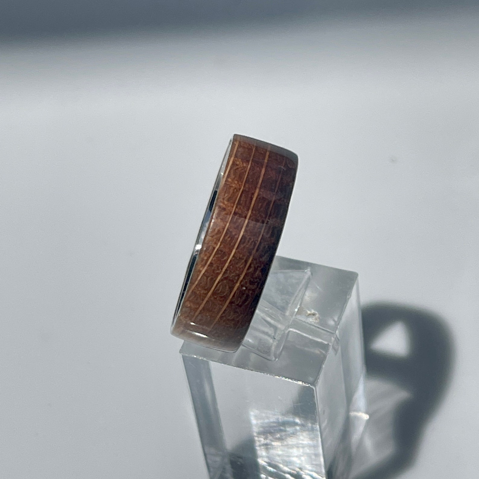 Whiskey Barrel Ring Stainless Steel Titanium Silver - Etsy