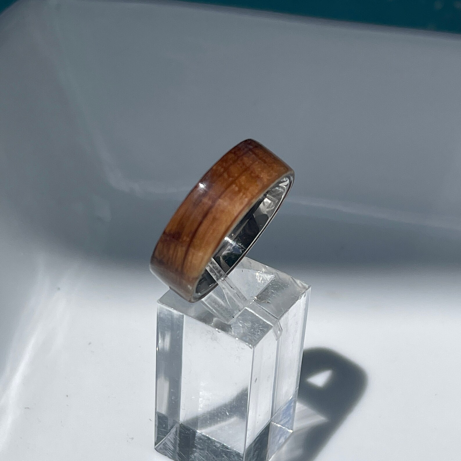 Whiskey Barrel Ring Stainless Steel Titanium Silver - Etsy