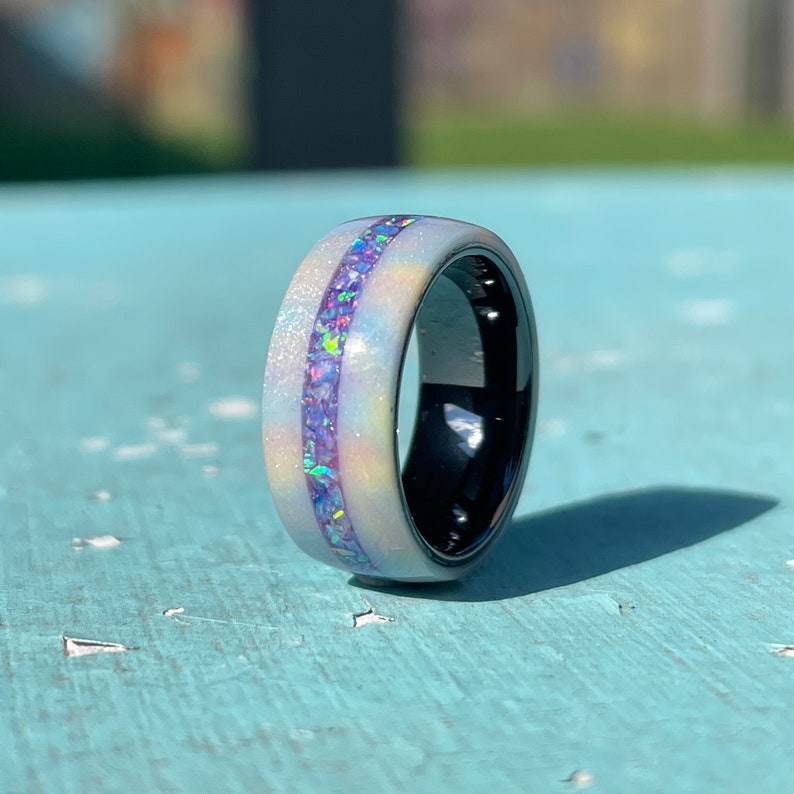 Unicorn Poop Ring With Opal Inlay Diamond Dust Ring - Etsy