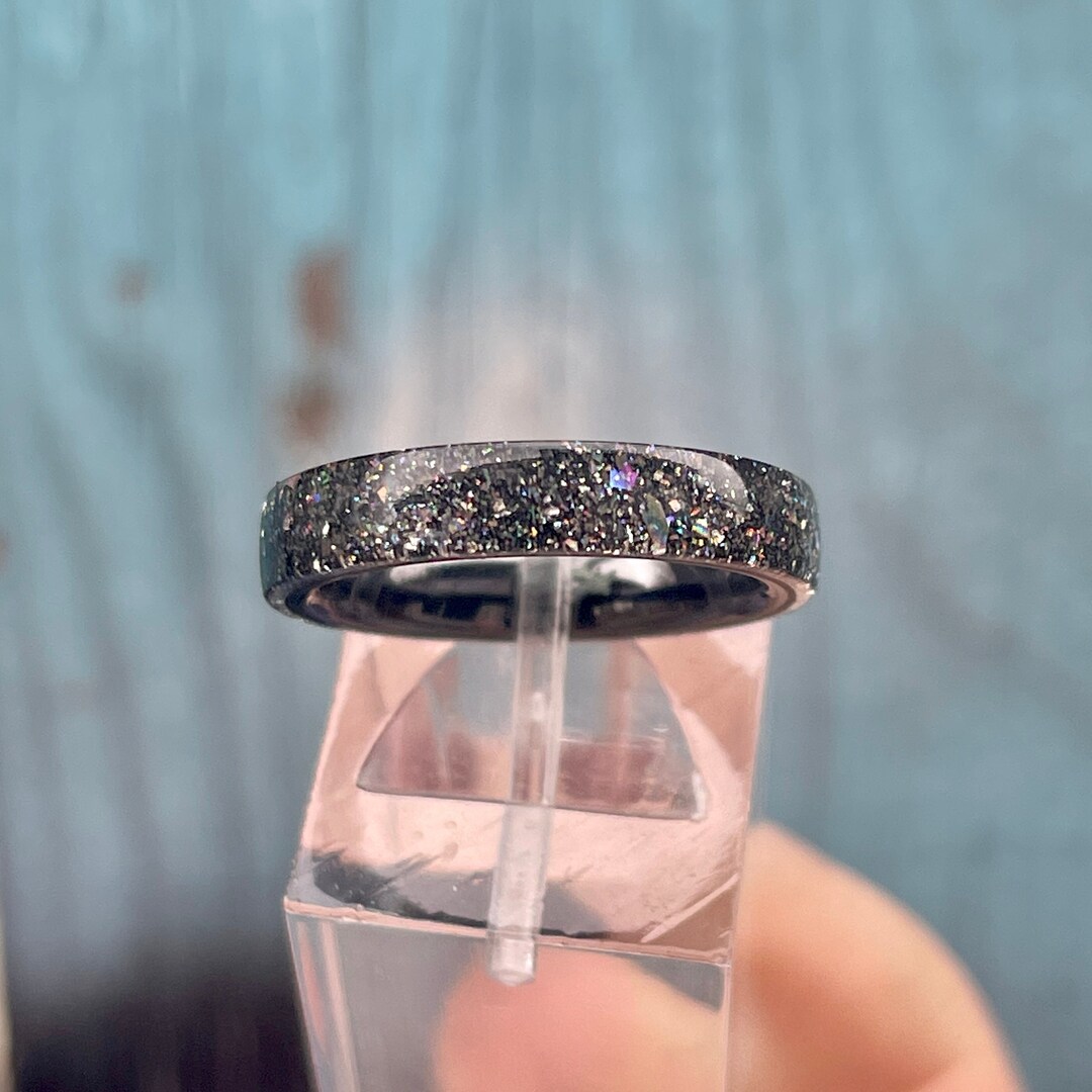 Black Ice Diamondcast Ring on a Black Ceramic Hypoallergenic Band - Etsy