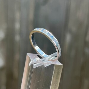 3mm Silver Pet Cremation Ring, Memorial Ring, Remembrance Ring, Ashes ...