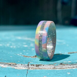 Prismatic Unicorn Ring Handmade With Unicorn Poop and Moissanite Colors ...