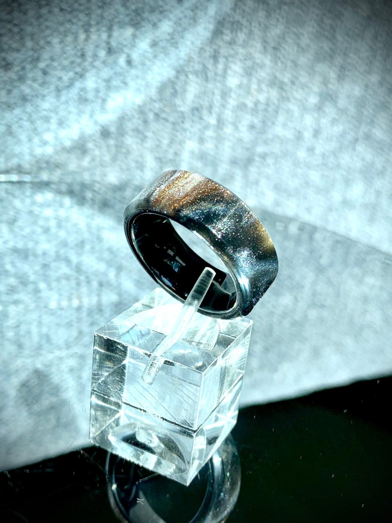 Mixed Metal Diamond dust ring DiamondCast Metallurgy ring | Etsy