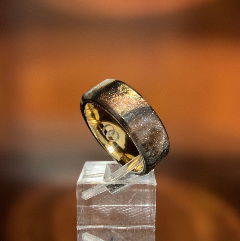 Mixed Metal Diamond Dust Ring - Diamondcast - Metallurgy Ring ...