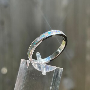 3mm Silver Pet Cremation Ring, Memorial Ring, Remembrance Ring, Ashes ...