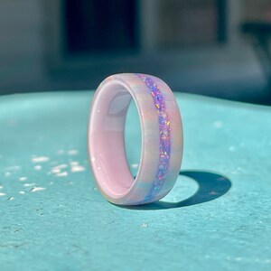 Unicorn Poop Ring With Opal Inlay Diamond Dust Ring | Etsy