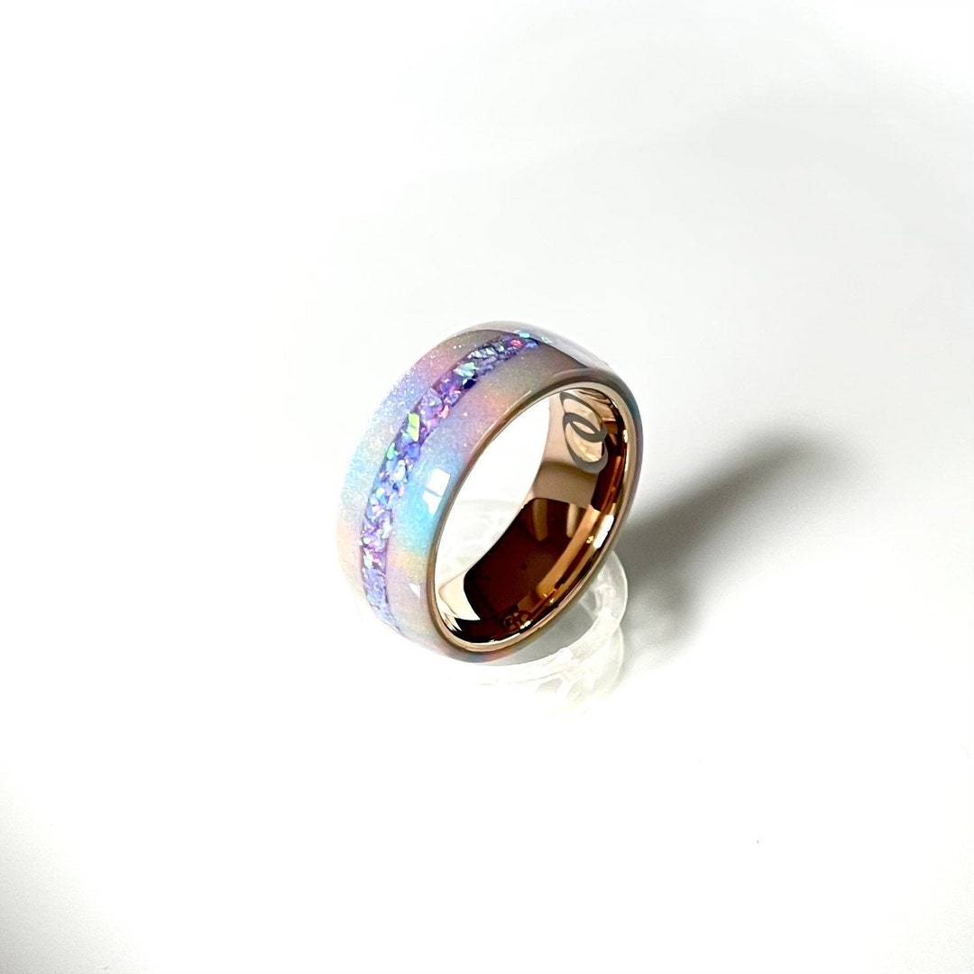 Unicorn Poop Ring With Opal Inlay - Diamond Dust Ring - Diamondcast ...