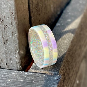Prismatic Unicorn Ring Handmade With Unicorn Poop and Moissanite Colors ...