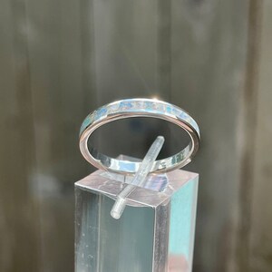 3mm Silver Pet Cremation Ring, Memorial Ring, Remembrance Ring, Ashes ...
