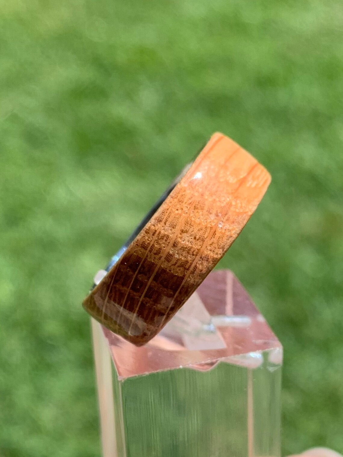 Whiskey Barrel Ring Stainless Steel Titanium Silver | Etsy