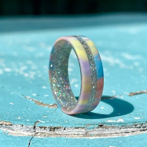 Prismatic Unicorn Ring Handmade With Unicorn Poop and Moissanite Colors ...