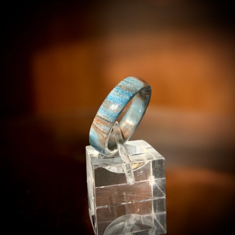 Diamond Dust Ring Diamondcast Copper Blue White Colorful - Etsy