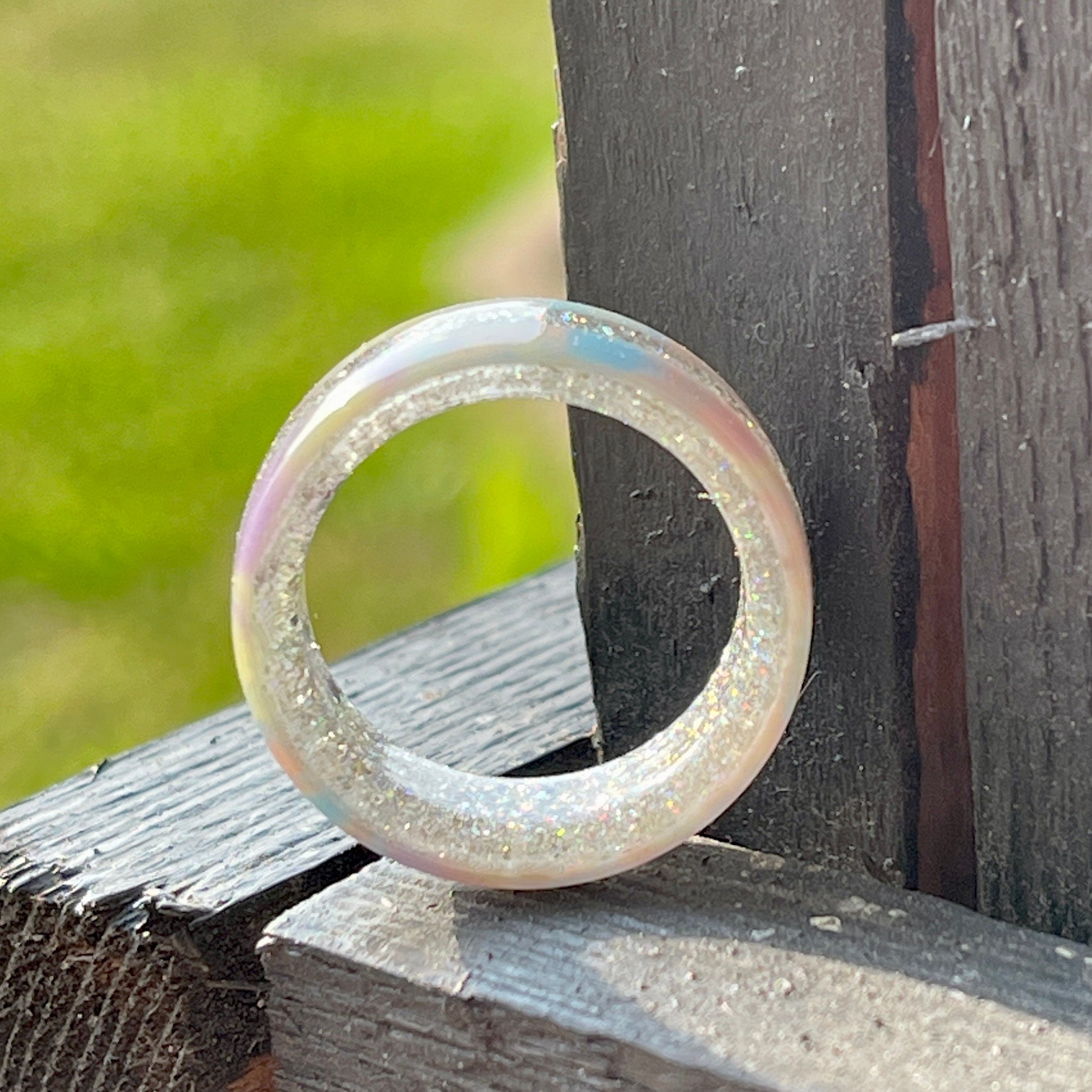 Prismatic Unicorn Ring Handmade With Unicorn Poop and Moissanite Colors ...