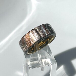 Mixed Metal Diamond Dust Ring - Diamondcast - Metallurgy Ring ...