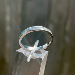 3mm Silver Pet Cremation Ring, Memorial Ring, Remembrance Ring, Ashes ...