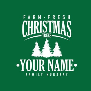 Personalized With Your Name Christmas Tree Farm Comfort Colors Long ...