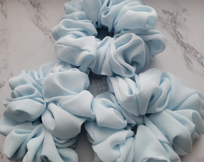 Cinderella Dusty Blue Satin Silk Scrunchie - Etsy Canada