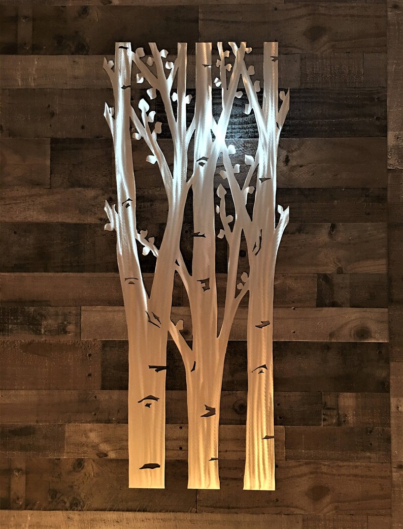Tree Wall Decor Aspen Trees Metal Artwork Metallic Art Etsy Tree Wall Decor Aspen Trees Metal Artwork Metallic Art Etsy