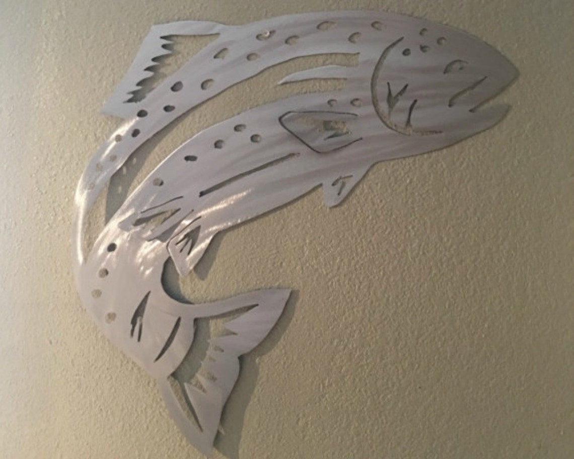 Aluminum Trout Artwork. Fly Fishing Decor. Great Christmas | Etsy