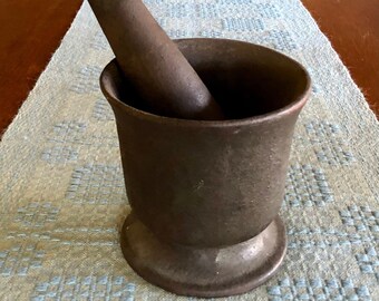 Antique Cast Iron Mortar - Etsy