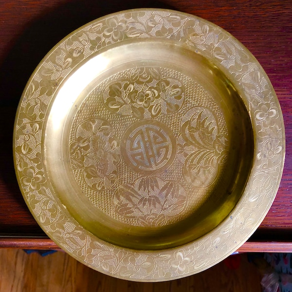 Chinese Brass Plate - Etsy