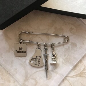 Lab Tech Kilt Safety Pin Jewelry - Charms: Laser Engraved Lab ...