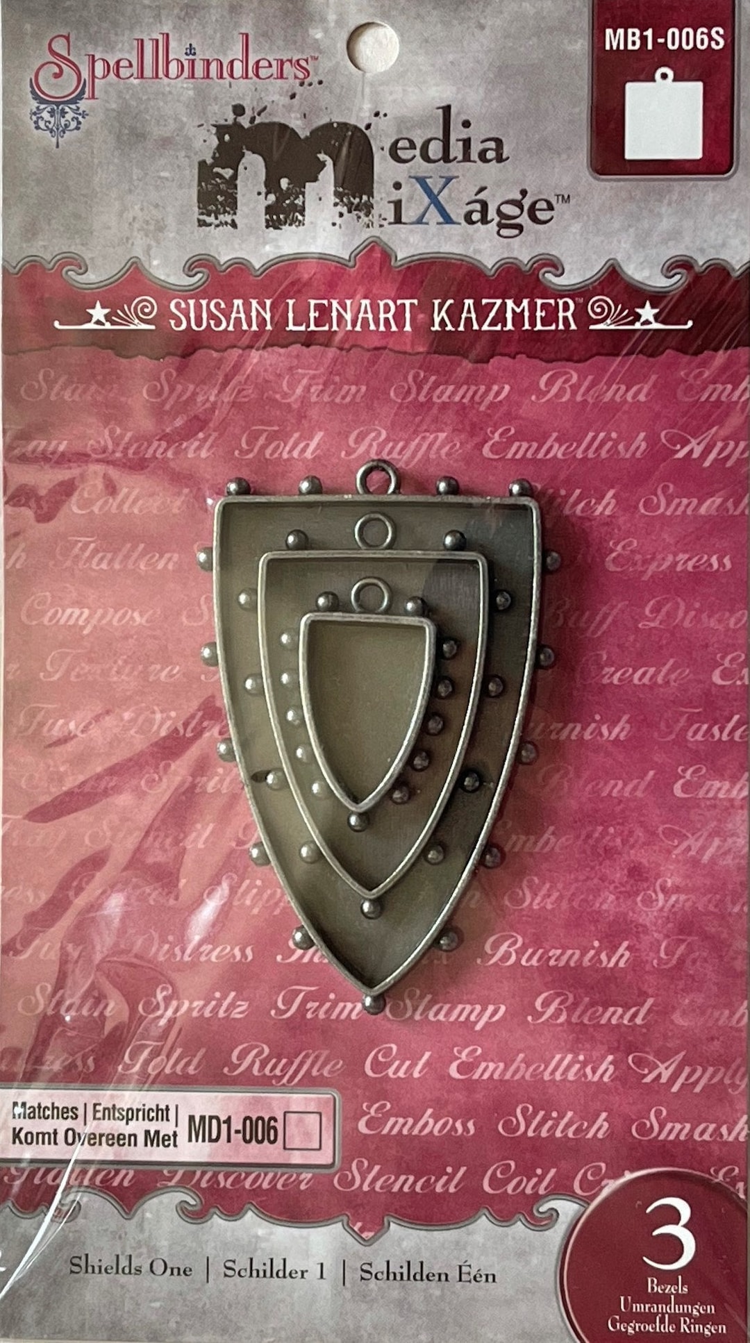 Spellbinders® MB1-006S Media Mixage Shields One Dark Antique - Etsy