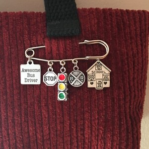 Awesome Bus Driver Safety Kilt Pin Stainless Steel Laser Engraved Charm ...