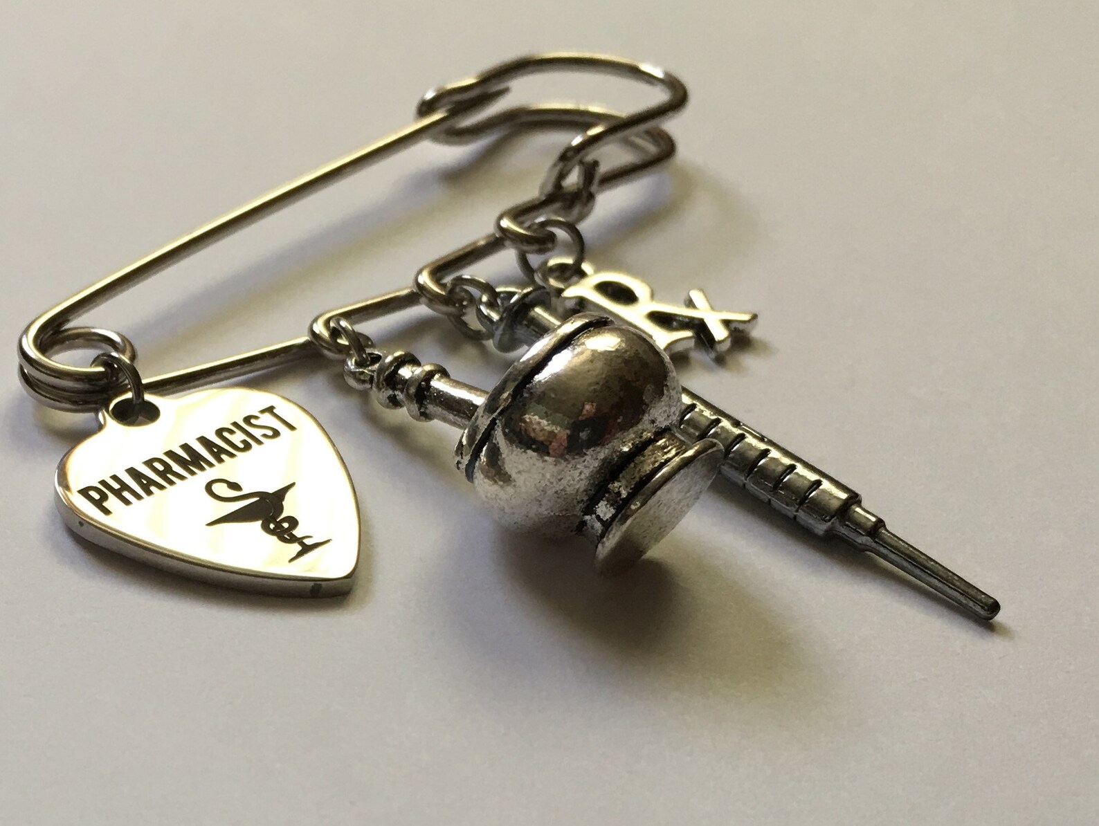Pharmacist Kilt Safety Pin - for Bag, Purse, Coat - Charms: Pharmacist ...