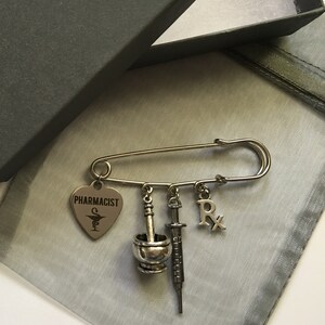 Pharmacist Kilt Safety Pin - for Bag, Purse, Coat - Charms: Pharmacist ...