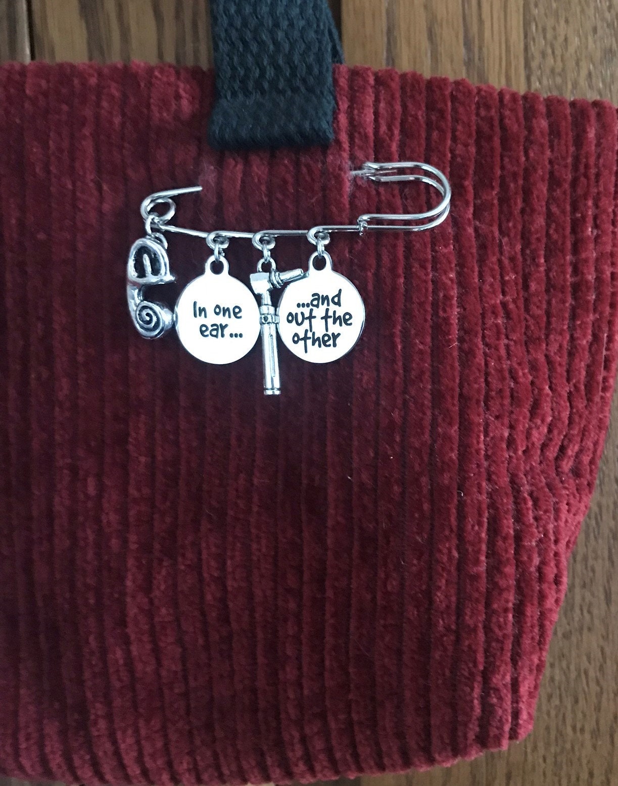 Audiologist Kilt Safety Pin Lab Coat, Purse Jewelry - Charms: Cochlea ...
