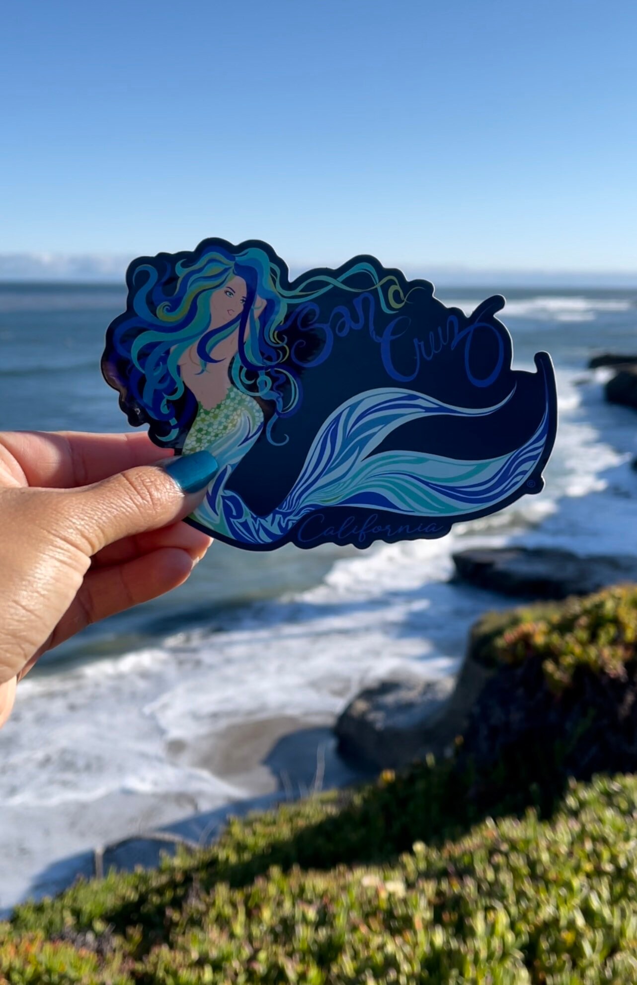 Santa Cruz Mermaid Sticker - Etsy