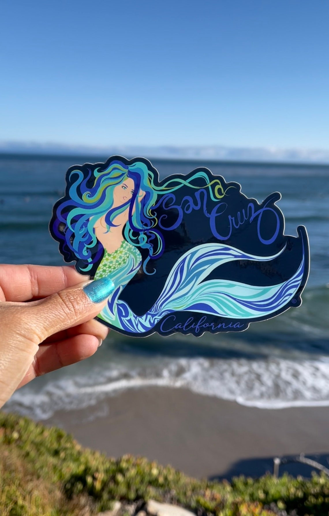 Santa Cruz Mermaid Sticker - Etsy
