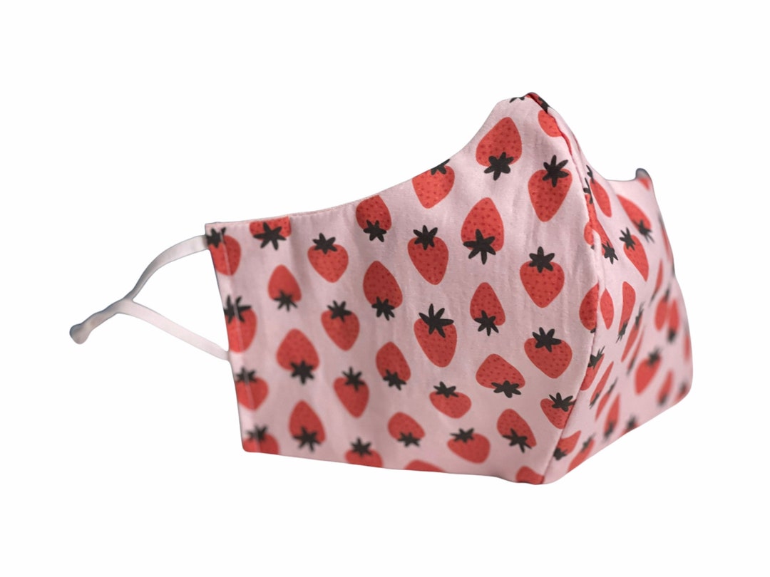 Sweet Pink Strawberry Face Mask - Etsy
