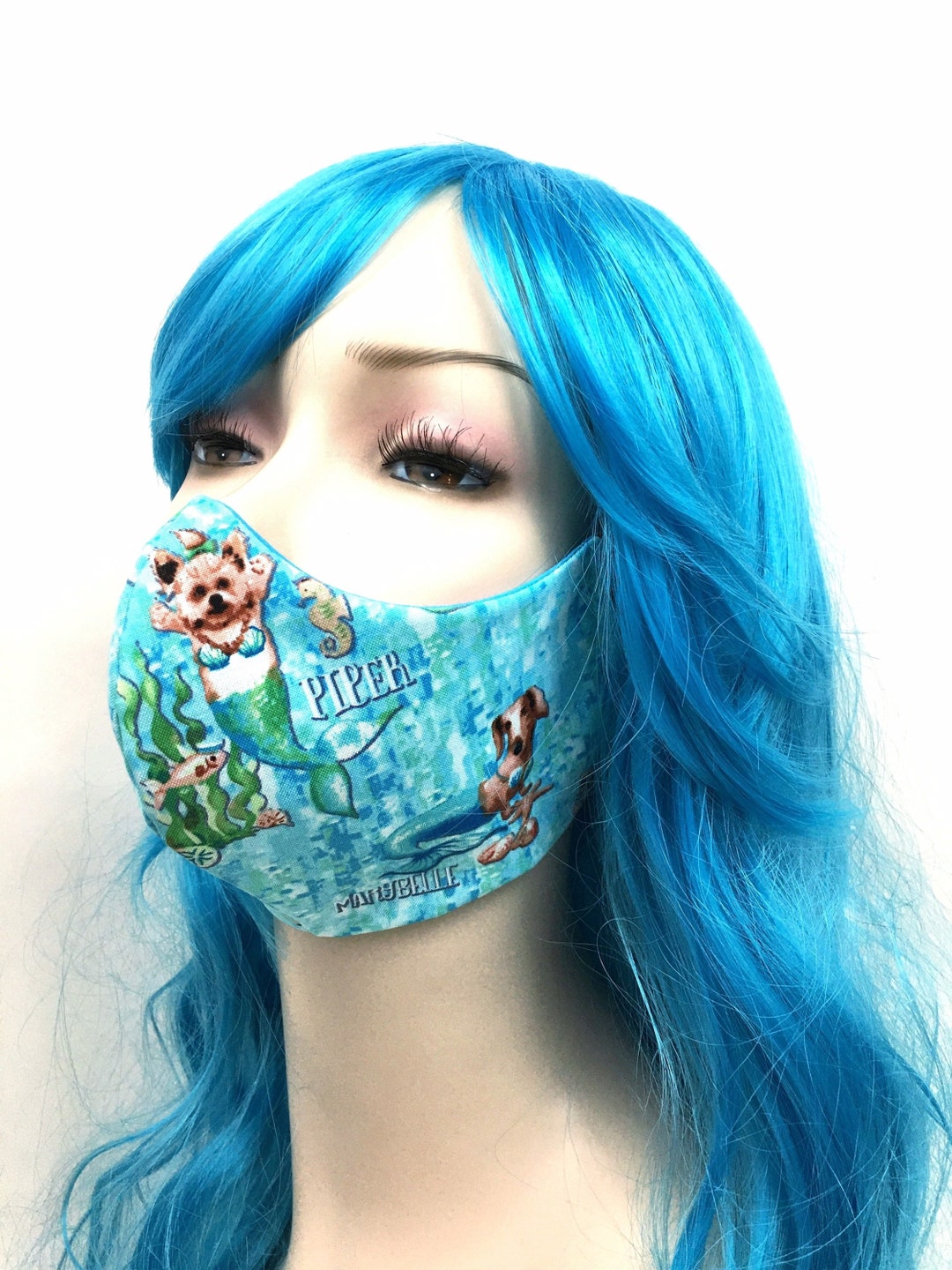 Mermaid Doggo Face Mask - Etsy