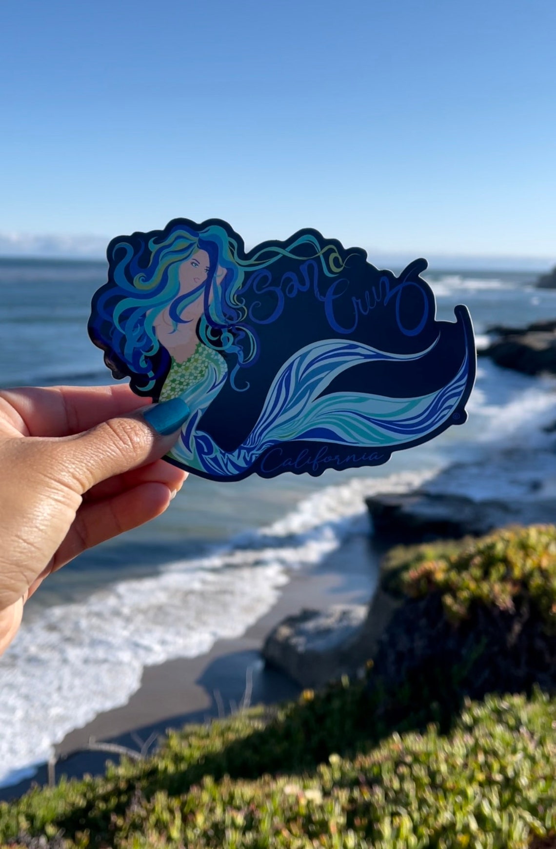 Santa Cruz Mermaid Sticker - Etsy
